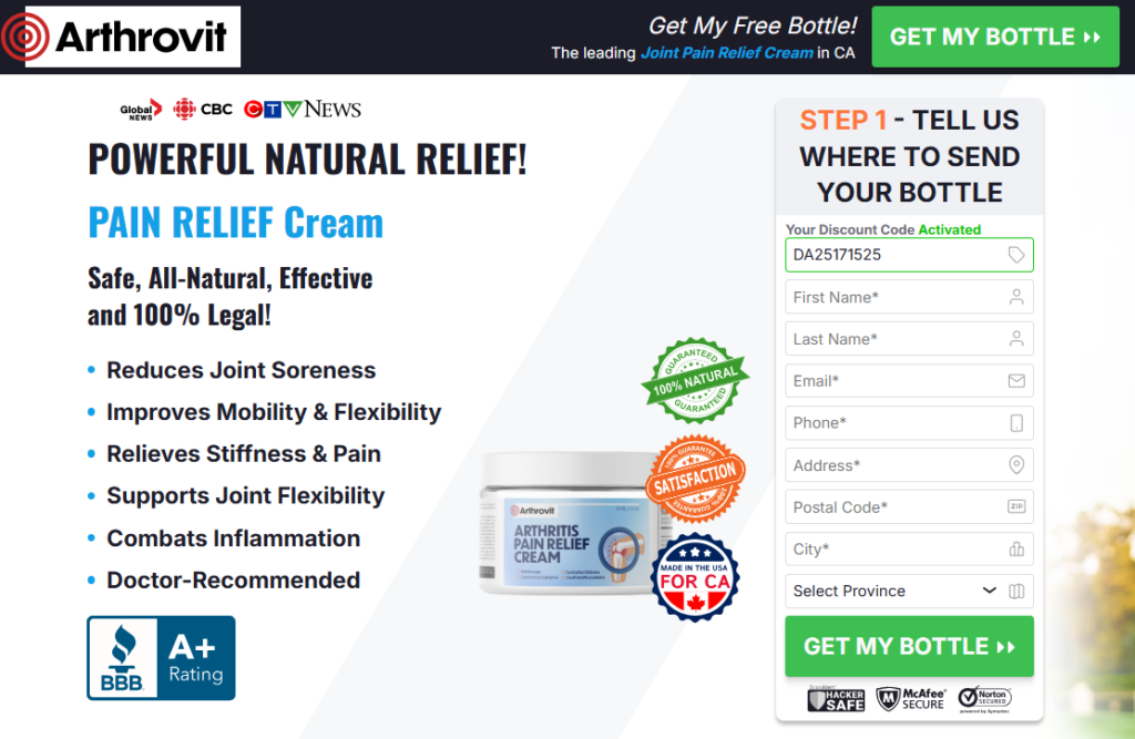 Arthrovit Arthritis Cream Canada:Epic Pros & Price, @59.95